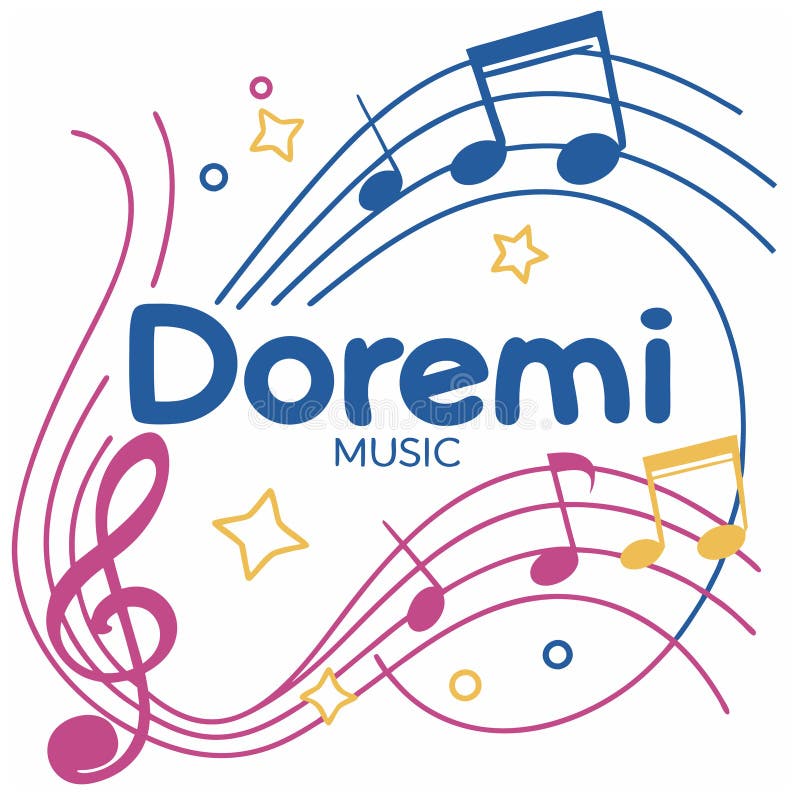 DoReMi Music Logo Design Illustrator Vector Stock Vector - Illustration ...
