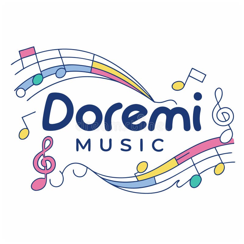 DoReMi Music Logo Design Illustrator Vector Stock Vector - Illustration ...