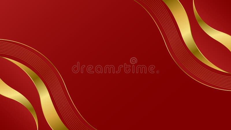 Elegant Red and Gold Abstract Wave Background. Modern Luxury Design ...