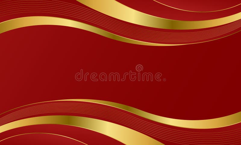 Elegant Red and Gold Abstract Wave Background. Modern Luxury Design ...