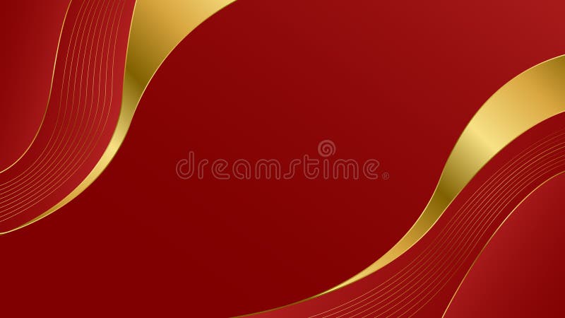 Elegant Red and Gold Abstract Wave Background. Modern Luxury Design ...
