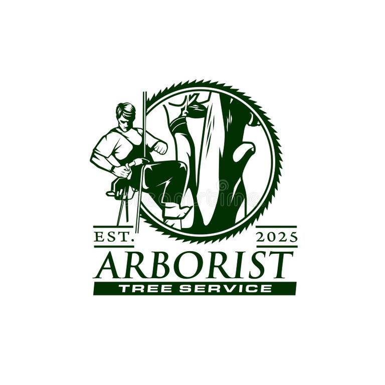 Arborist Tree Service Logo Template Stock Image - Image of arborist ...