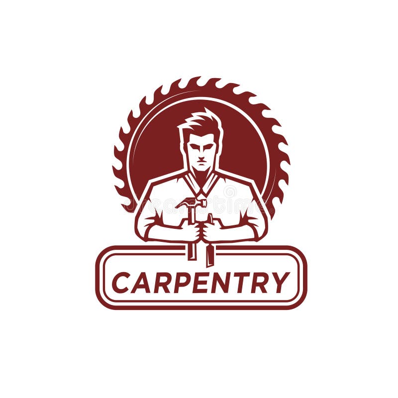 Modern Carpentry Service Logo Desing Stock Illustration - Illustration ...