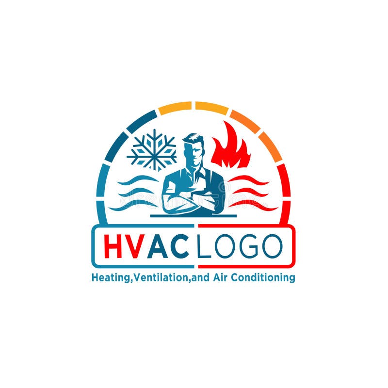 Heating Ventilationing and Air Conditioning Logo Template Stock Photo ...