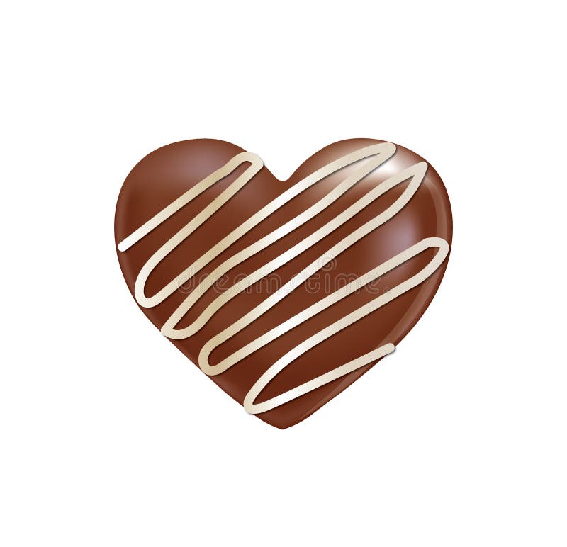 Chocolate candy heart stock vector. Illustration of dynamic - 369089490
