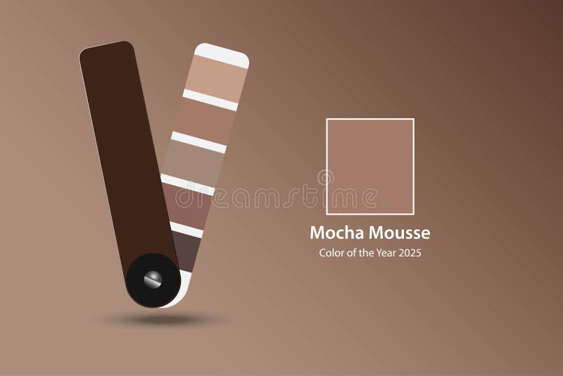 Mocha Mousse is the 2025 Color of the Year Stock Illustration ...