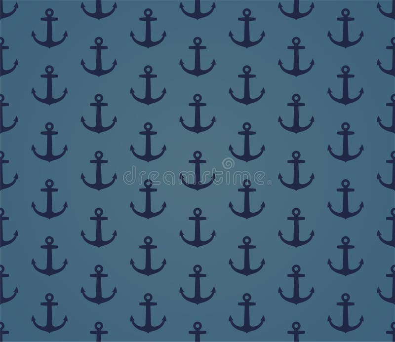 Blue Anchor Seamless Pattern Stock Vector - Illustration of ship ...