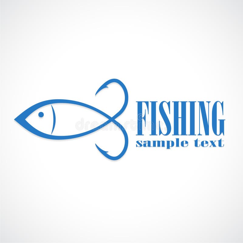 Fishing Bait Shape Logo Fish Hook Symbol Stock Vector - Illustration of ...