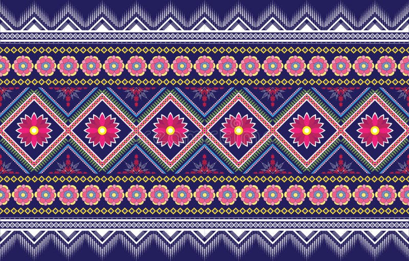 Aztec Ethnic Background Design Vector with a Seamless Pattern. Stock ...