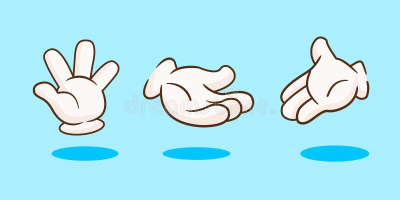 Cute of Set Hand Cartoon stock illustration. Illustration of sketch ...