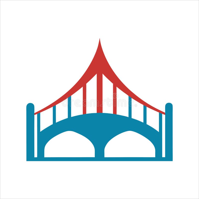 Bridge Logo Vector Icon Modern Infrastructure Design Stock Vector ...