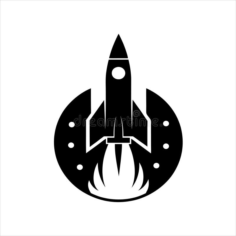 Futuristic Rocket Launch Logo Abstract Silhouette Vector Stock Vector ...