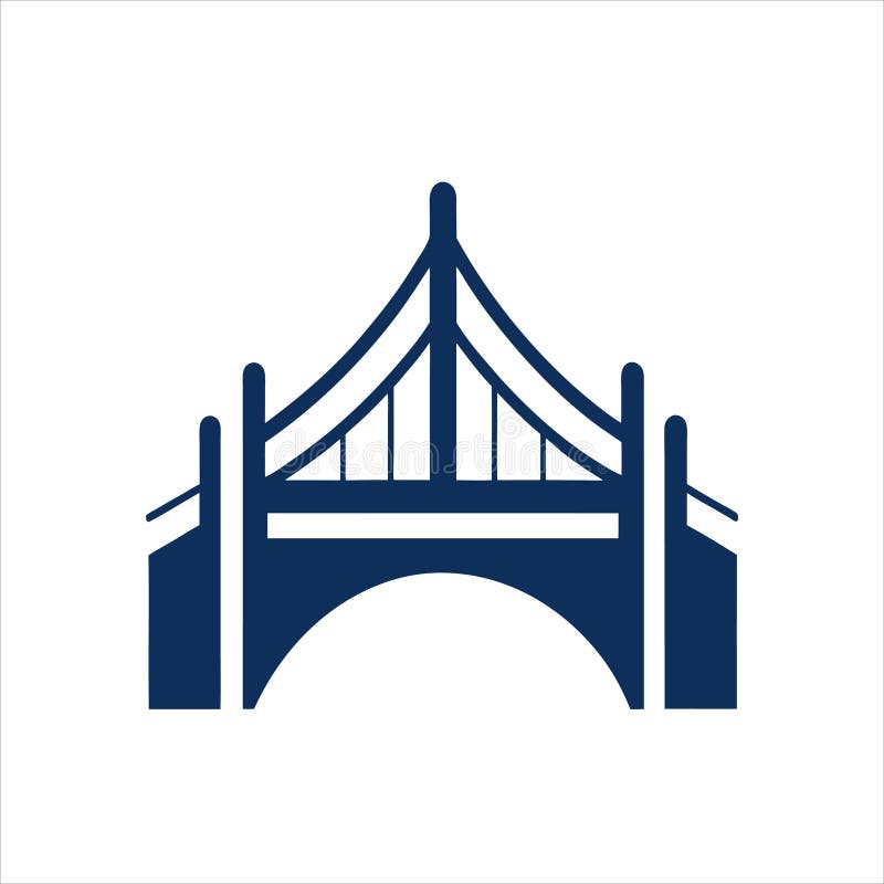 Minimalist Bridge Vector Illustration Logo Template Stock Illustration ...