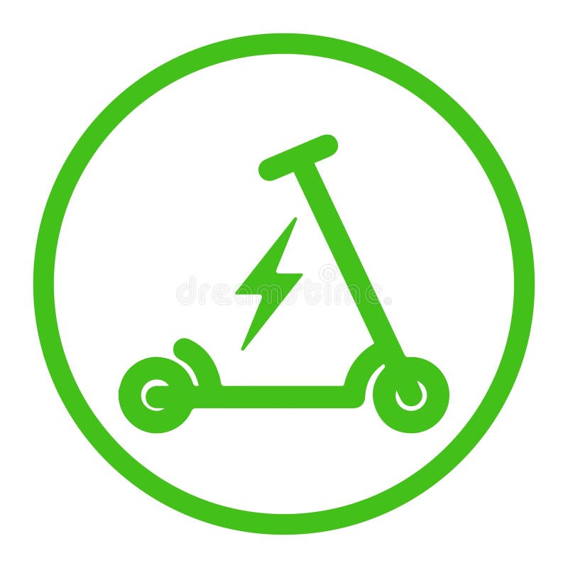 Electric Scooter. Icon of Electro Bike Illustration. Logo for Rental ...
