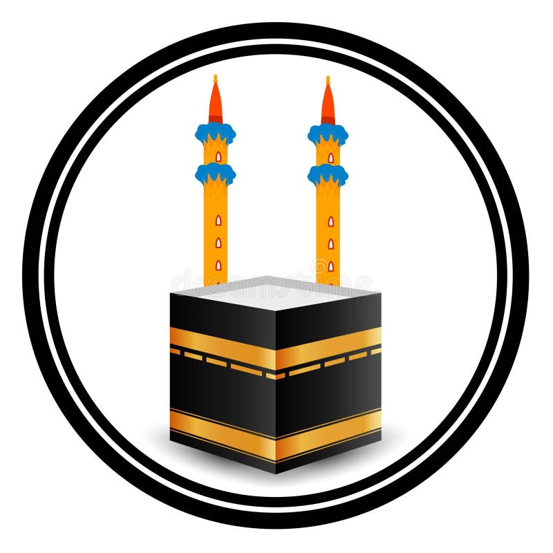 Kaaba Mecca Symbol Logo stock illustration. Illustration of islamic ...