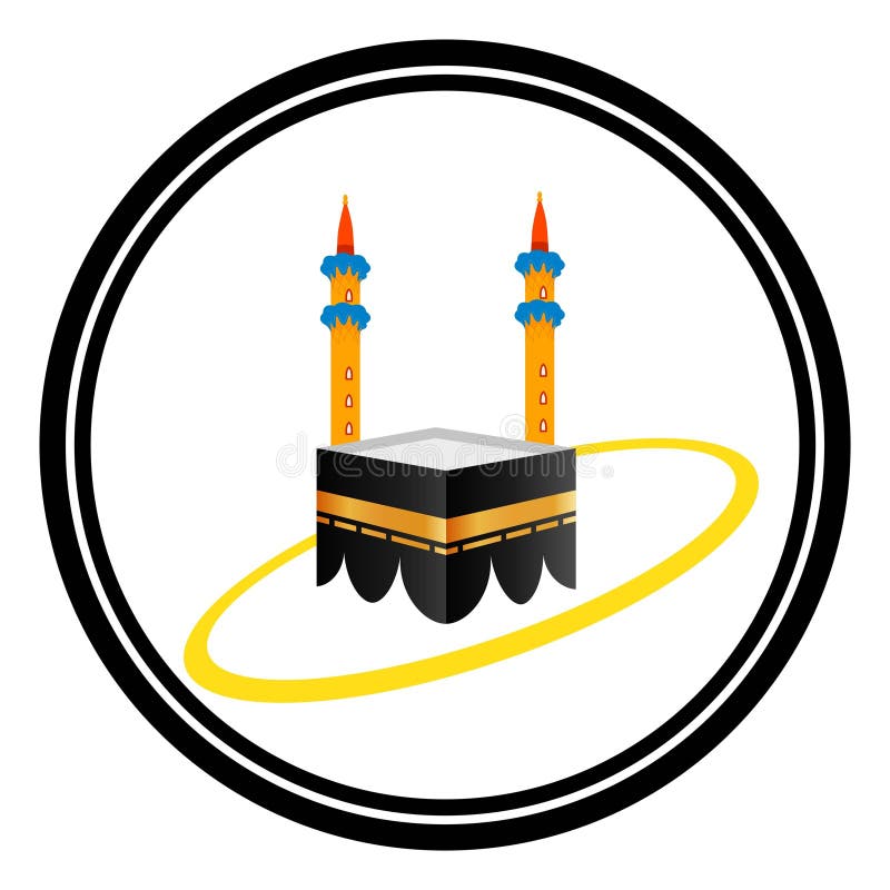 Kaaba Mecca Symbol Logo stock illustration. Illustration of arabia ...