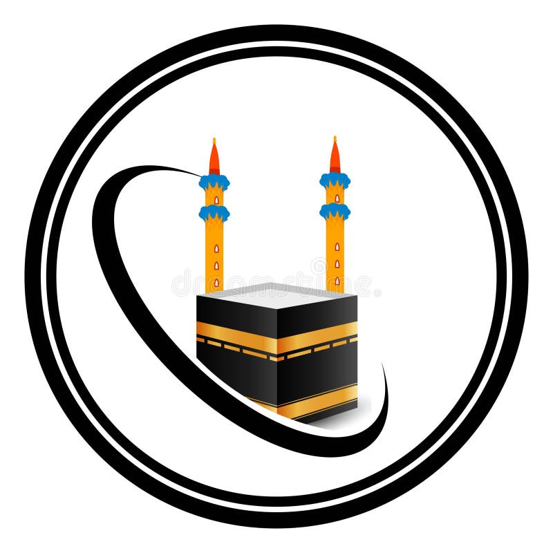 Kaaba Mecca Symbol Logo stock illustration. Illustration of religious ...
