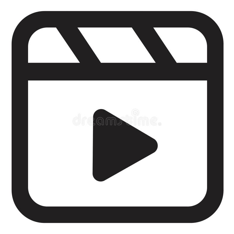 Video icons. Play buttons stock illustration. Illustration of clip ...