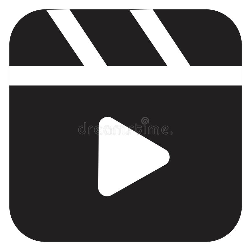 Video icons. Play buttons stock illustration. Illustration of ...