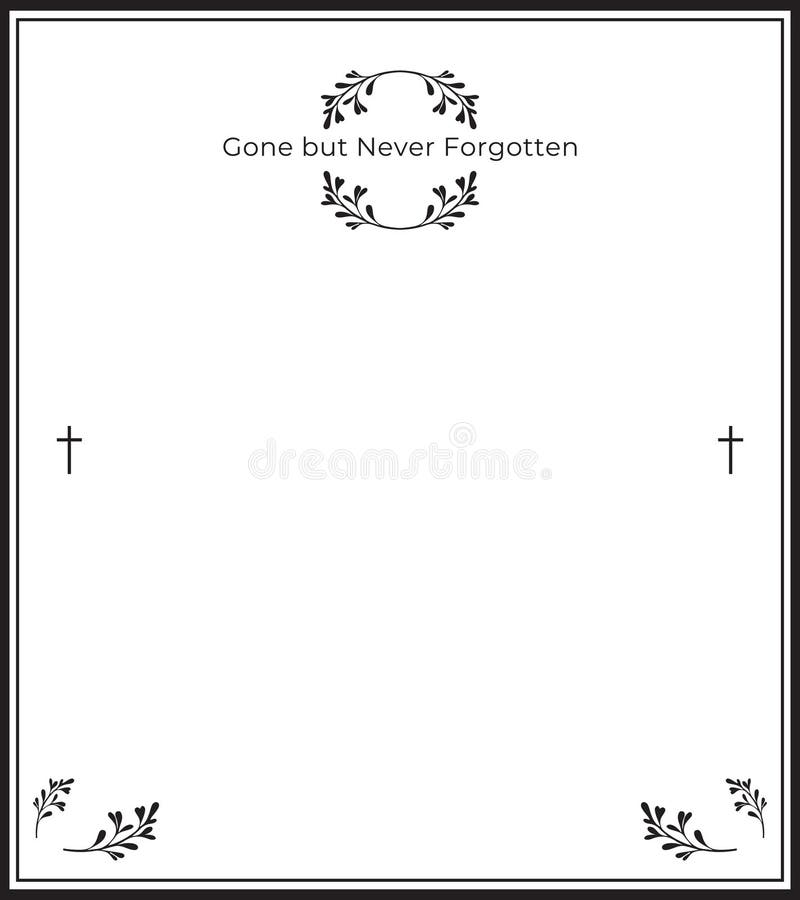 Ternal Memory Funeral Invitation Card Featuring Subtle Religious ...