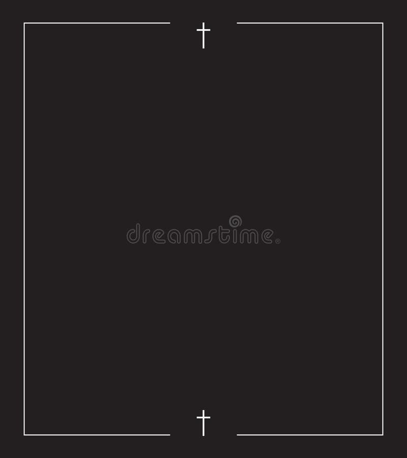 Sacred Remembrance Invitation, Elegant Divine Borders Stock Vector ...