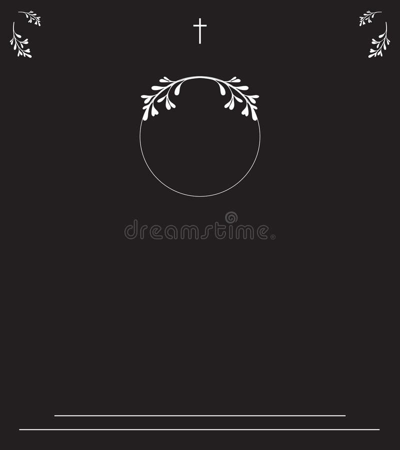 Blessed Funeral Memory Invitation Template with Calm Black Background ...