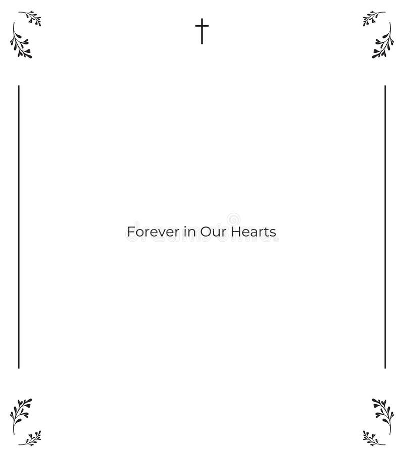 Divine Funeral Memory Invitation with Soft Light Background Stock ...