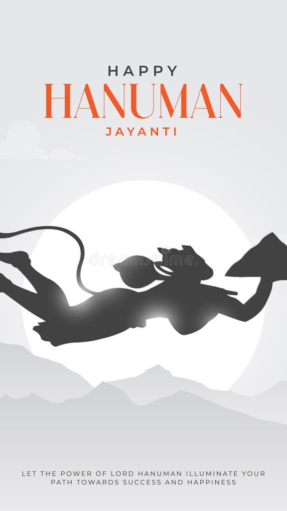 Happy Hanuman Jayanti Hindi Greeting, God Hanuman Background Design. a ...