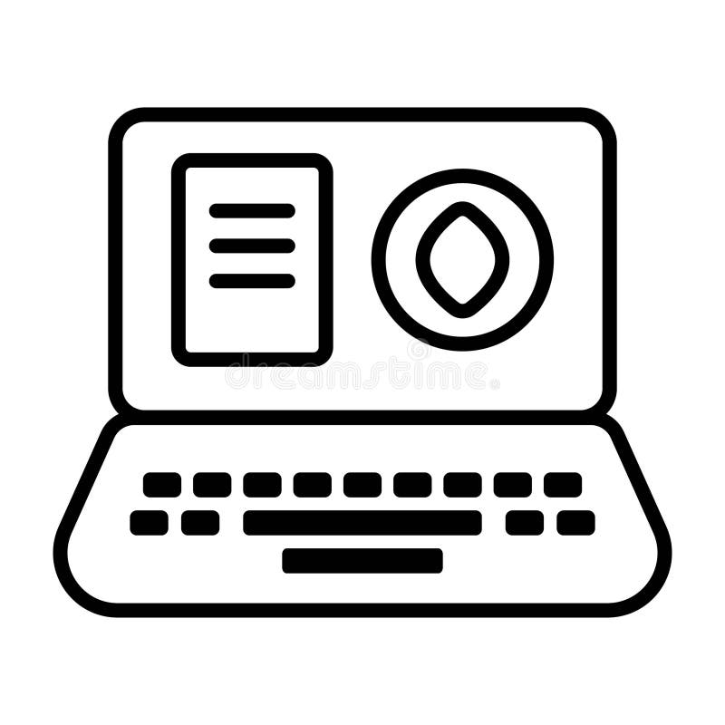 Laptop Icon Side View. Vector Illustration. Stock Vector - Illustration ...