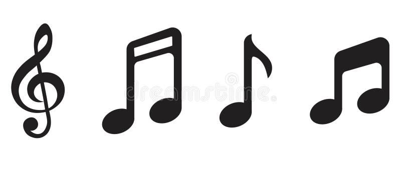 Set of Musical Notes stock illustration. Illustration of note - 369782708