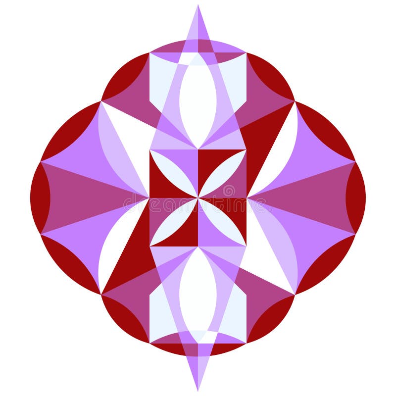 Semicircles and Triangles Forming a Mandala. Ethnic Decorative Elements ...