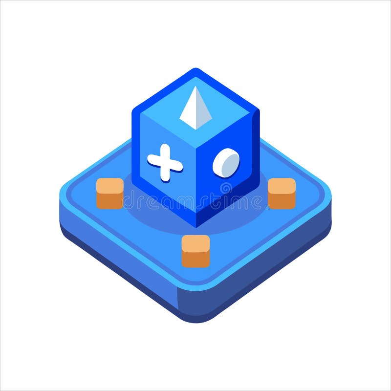 Blue Board Game Counter Icon Vector Illustration Stock Vector ...