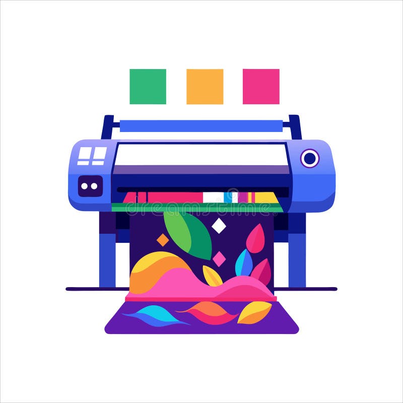 Printing Machine Creating High Resolution Graphics Icon Stock ...