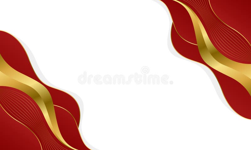 Elegant Red and Gold Abstract Wave Background. Modern Luxury Design ...