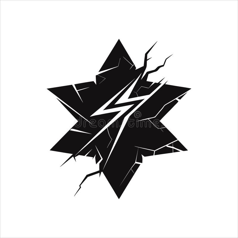 Black Crack Shatter Design Vector for Logo and Icon Stock Vector ...