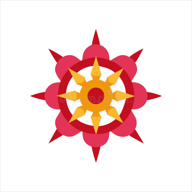 Intricate Mecha Flower Mandala Digital Vector Art Stock Illustration ...