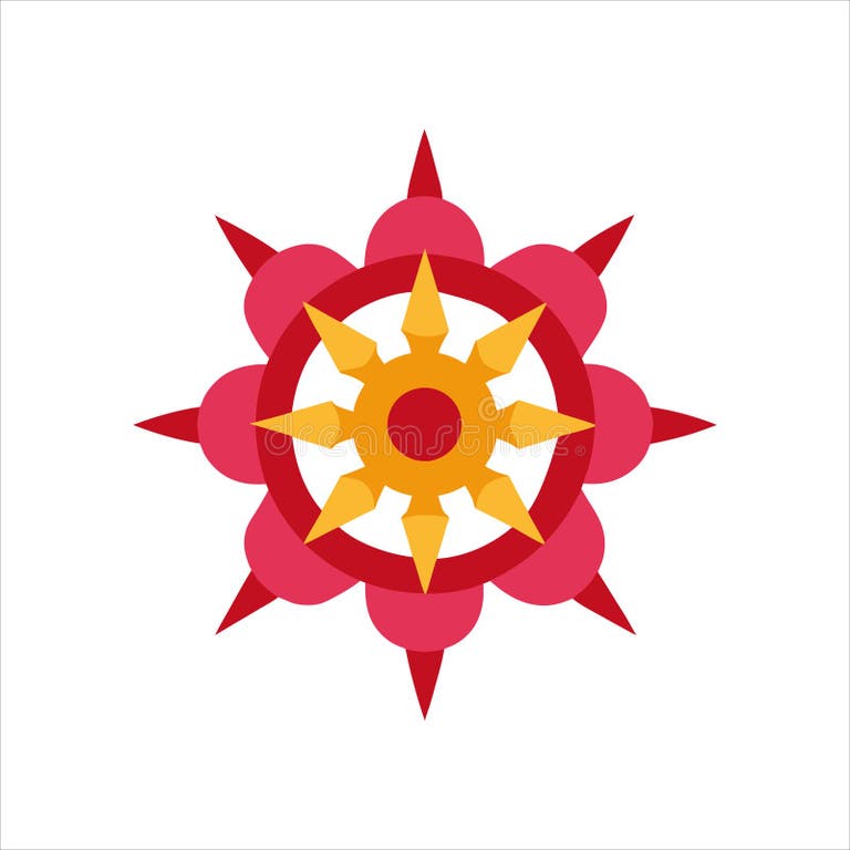 Intricate Mecha Flower Mandala Digital Vector Art Stock Illustration ...