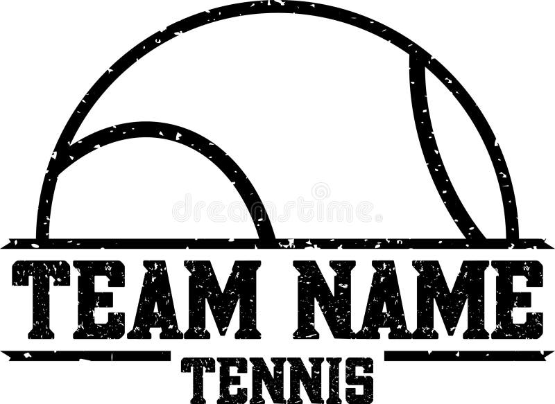 Team Name Distressed Tennis, Game Day, Tennis Season Stock Illustration ...