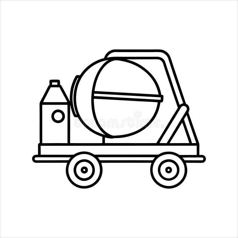 Construction Concrete Mixer Vector Clipart Stock Illustration ...