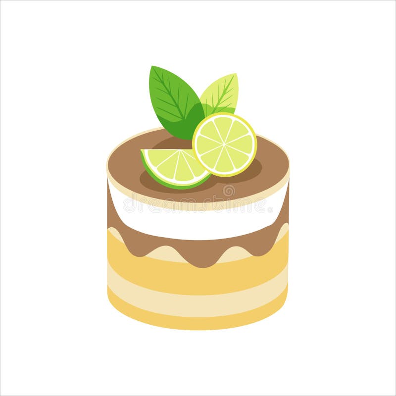 Elegant Tiramisu Slice Topped with Lemon Balm Icon Design Stock ...