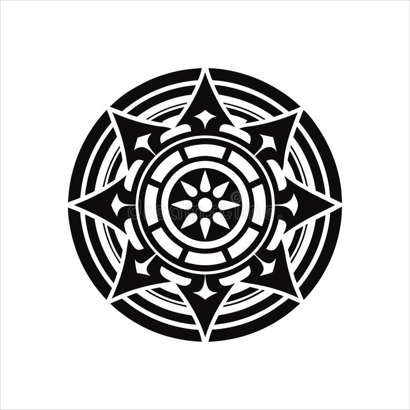 Modern Circular Pattern Design Line Art Vector Clipart Stock ...