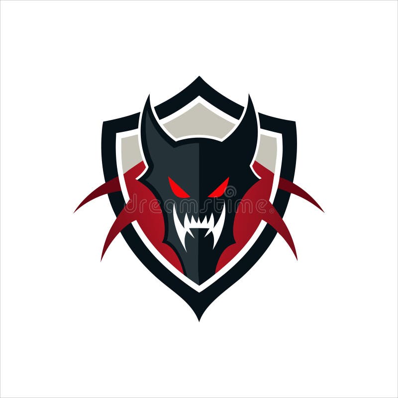 Twilight Fang Crest Modern Digital Vector Insignia Stock Illustration ...