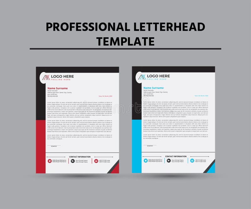 Modern Corporate Letterhead Templates Featuring Clean Layouts and ...