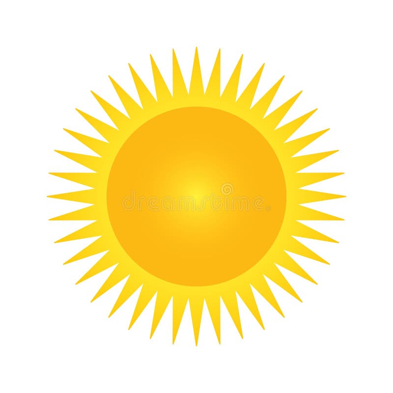 Shining Realistic Sun with Rays Icon for Weather Design. Hot ...