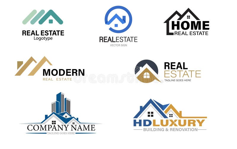Real estate agent logo stock vector. Illustration of luxury - 370751833