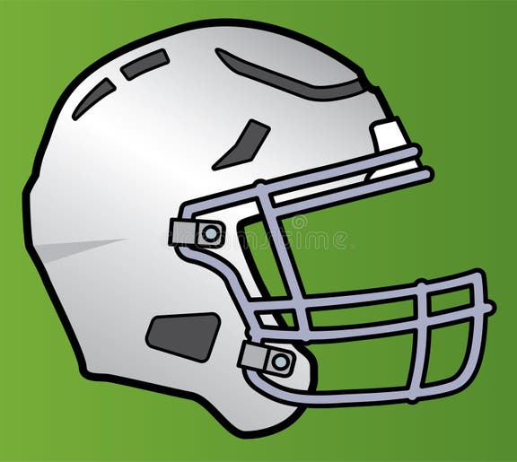 Modern Football Helmet stock illustration. Illustration of headgear ...