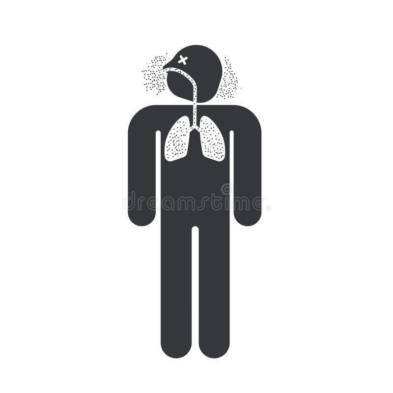 Isolated Pictogram Representing Poor Air Quality, Pollution Hazards ...