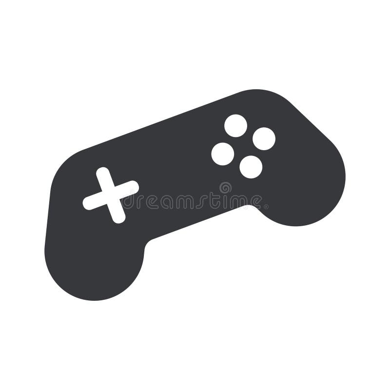 Isolated Icon Video Game Controller with Directional Buttons and Four ...