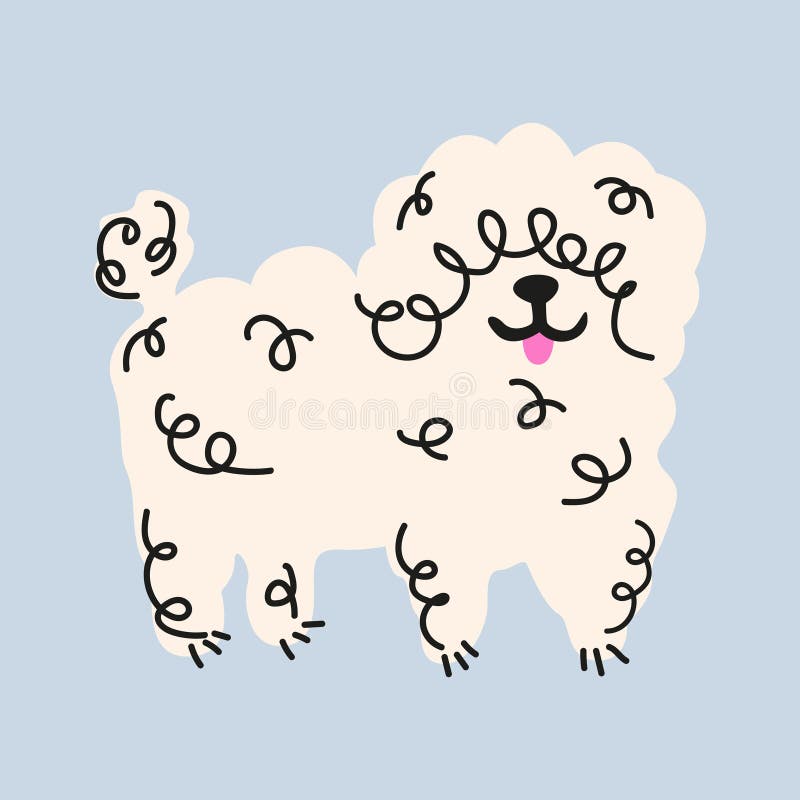 Cute Cartoon Retro Dogs and Puppies Vector Collection. Poodle, Boston ...