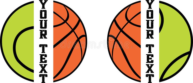 Split Name Tennis Basketball, Tennis Ball, Basketball Clipart Stock ...